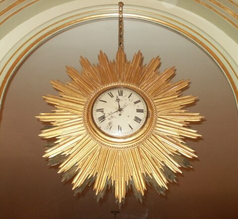 Sunburst wall clock - Newport Restoration Foundation
