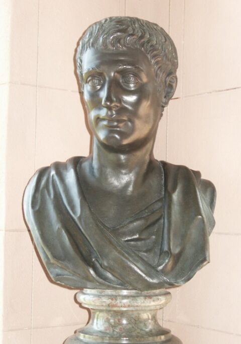 Portrait bust of Augustus in bronze - Newport Restoration Foundation